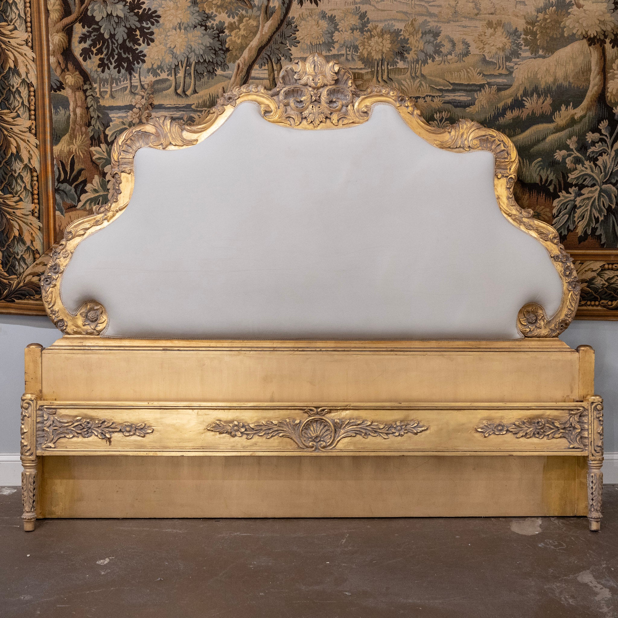 Louis XV Gilded Ornate King Bed Set – Sculpted Trim with Carvings & So ...