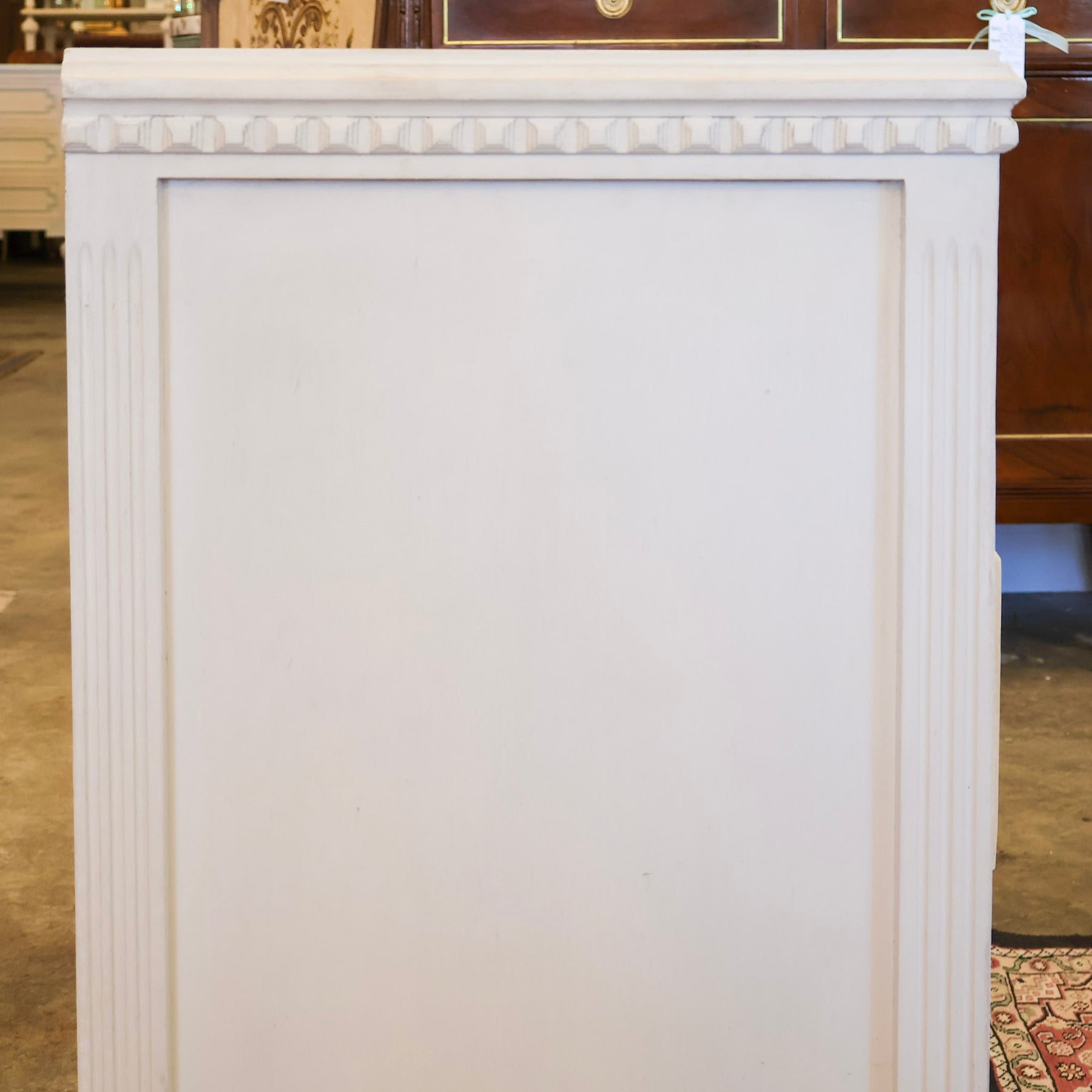 Swedish 3-Drawer Chest – Open Block Rope Carved Trim – Le Chateau