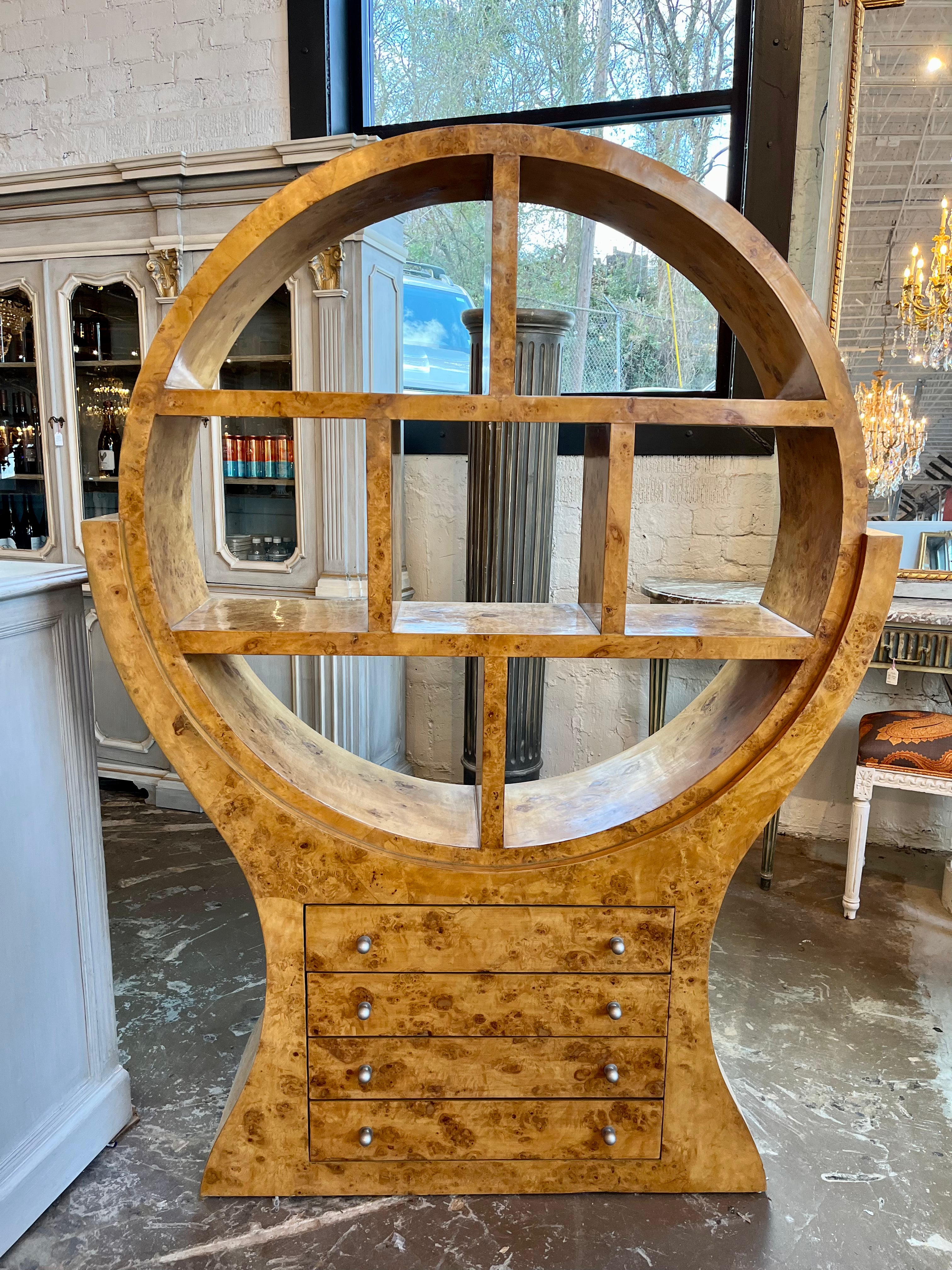 Art Deco Round Bookcase – Le Chateau