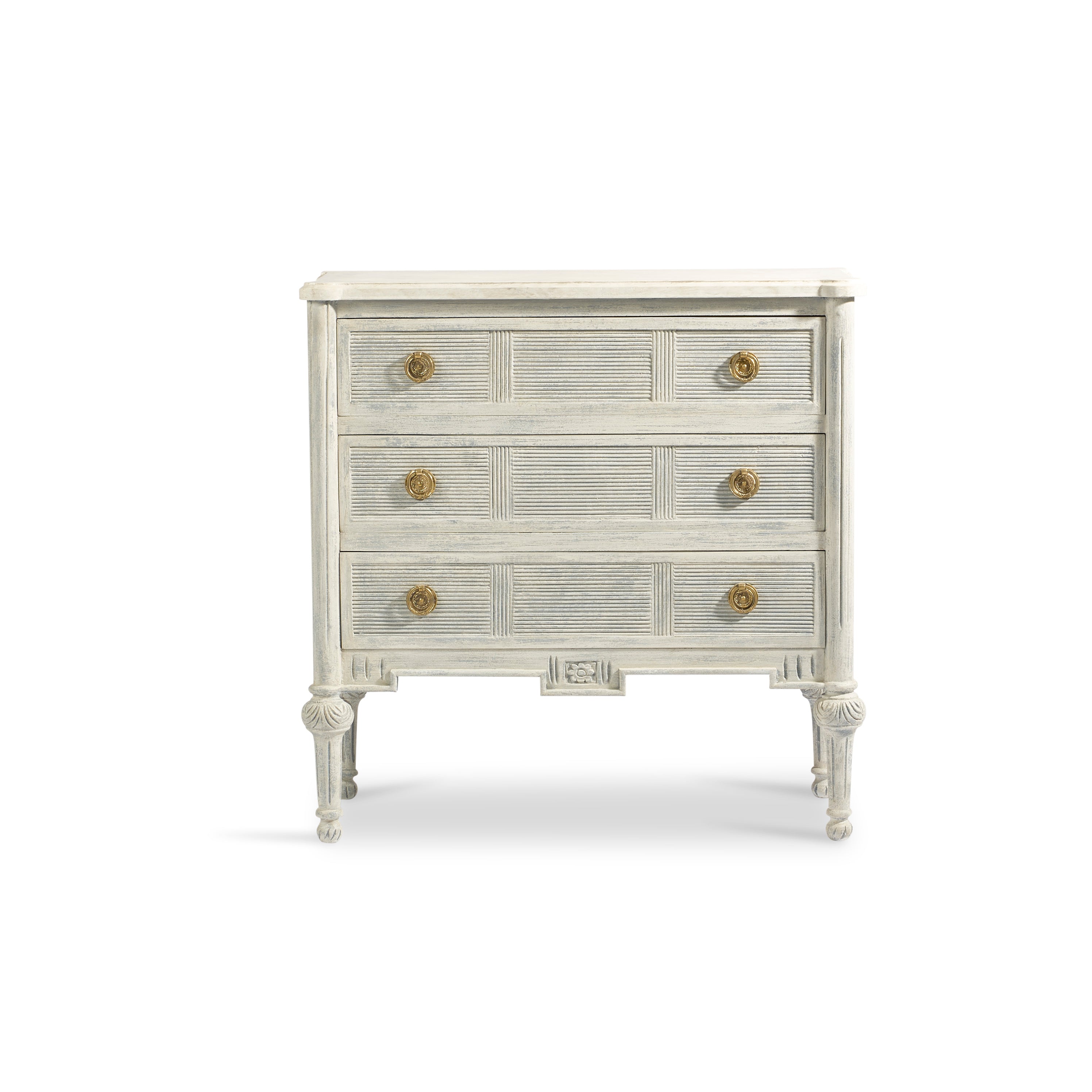 Swedish Reeded Chest with Faux Marble Top – Le Chateau
